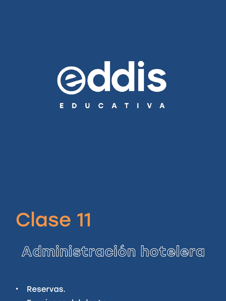 Clase 11 Administracion Hotelera Eddis Online | PDF