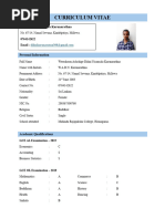 CV Format for Sri Lanka 2023 | PDF | Vocational Education | Educational ...