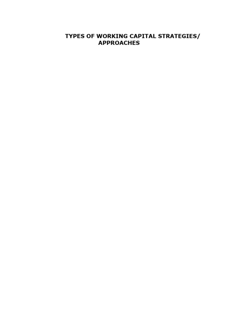 Hedging Approach in Working Capital | PDF | Working Capital | Hedge ...