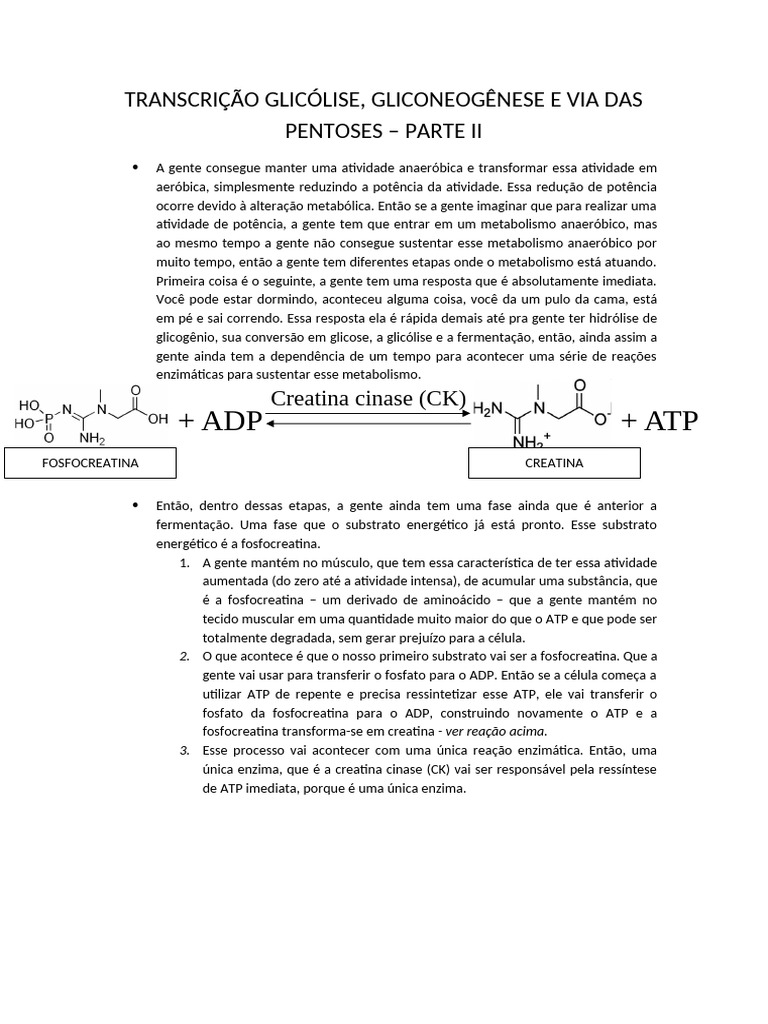 Glicólise e Vias Metabólicas Explicadas | PDF | Glicolise ...
