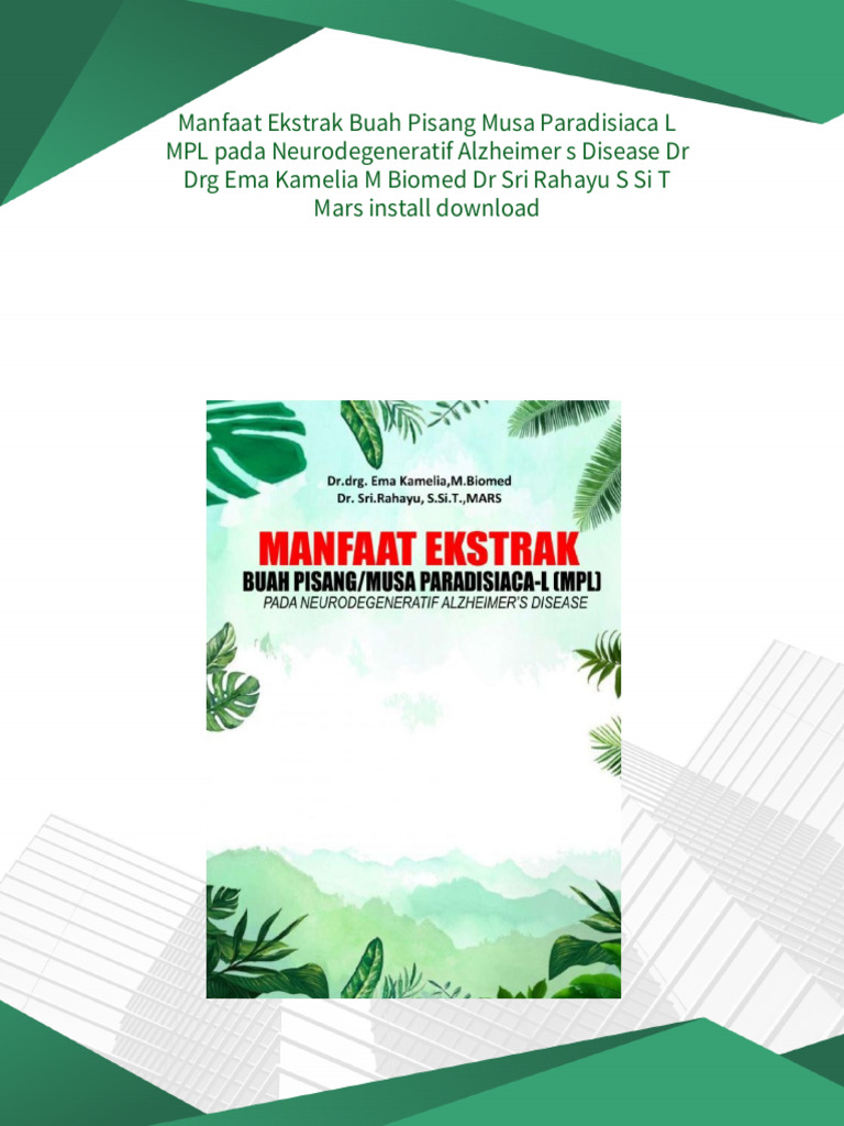 Manfaat Ekstrak Buah Pisang Musa Paradisiaca L MPL Pada ...