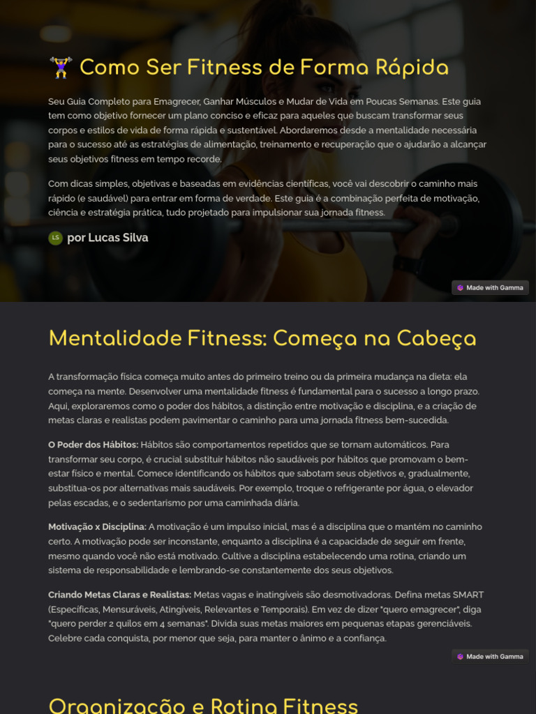 Como Ser Fitness de Forma Rapida | PDF