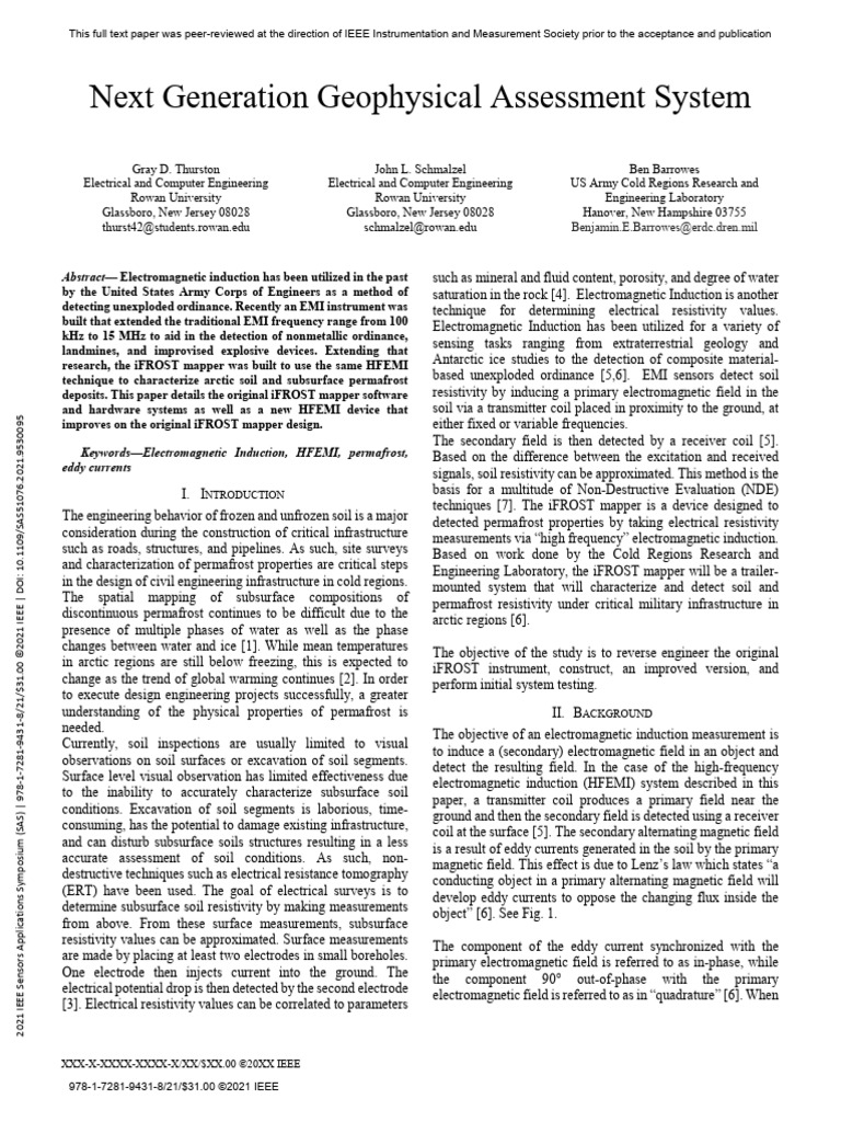Next Generation Geophysical Assessment System | PDF | Inductor | Amplifier