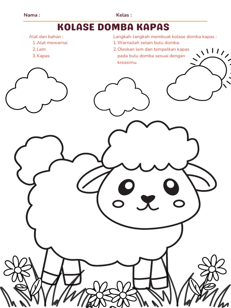 Kolase Domba dari Kapas Kreatif | PDF