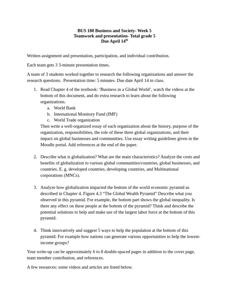 Globalization Research and Presentation | PDF | Globalization ...