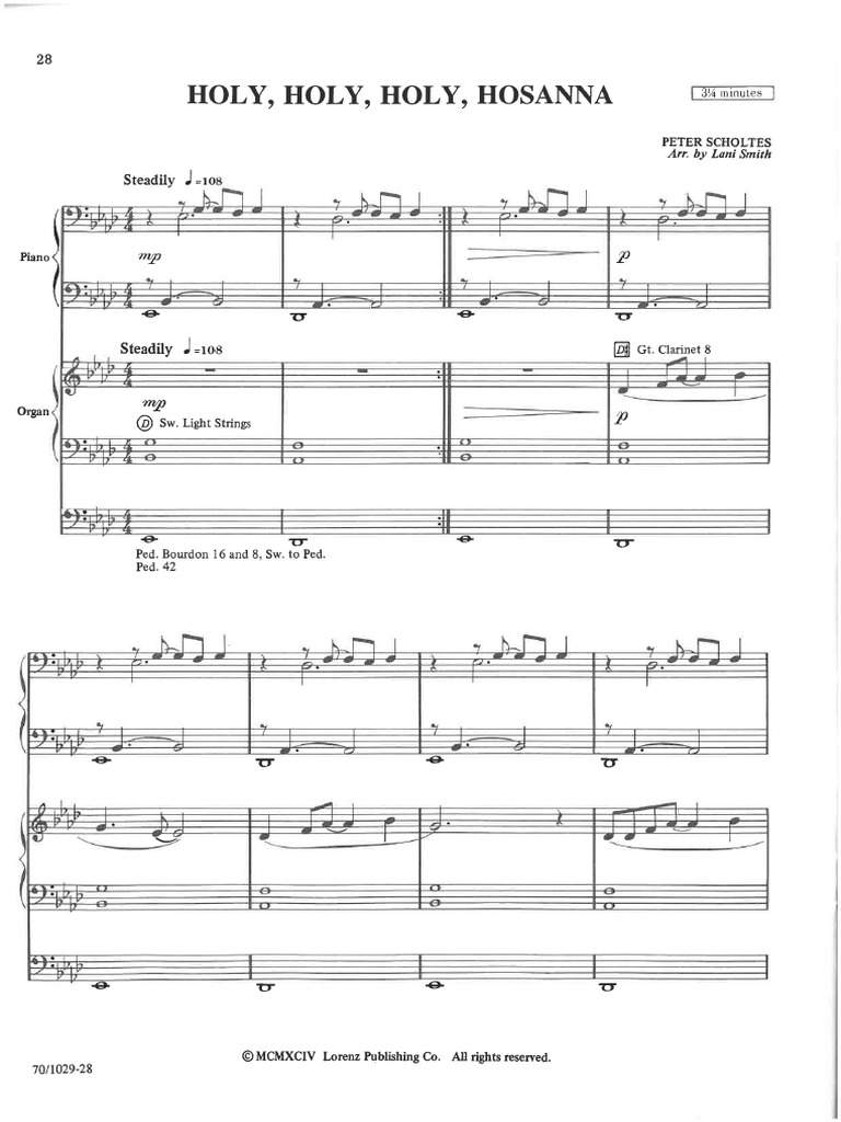 Holy, Holy, Holy, Hosanna | PDF