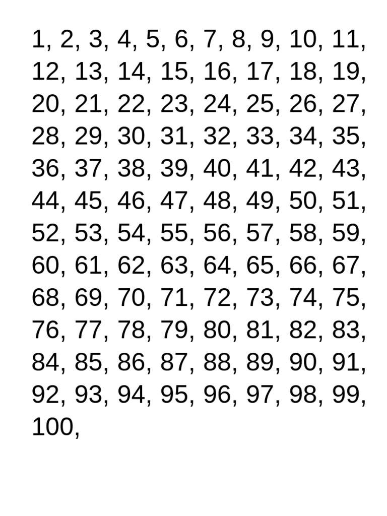 Numeros Del 1 Al 1000 | PDF