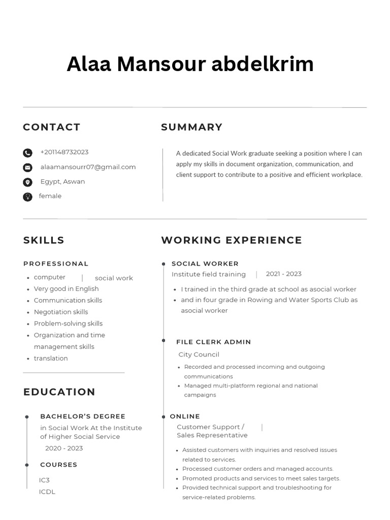 Alaa Mansour Abdelkrim: Contact | PDF