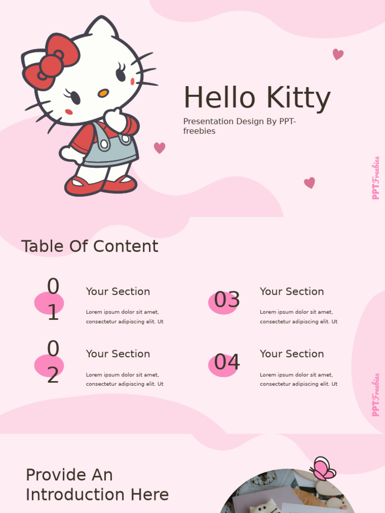 Hello Kitty Presentation Template by Pptfreebies | PDF