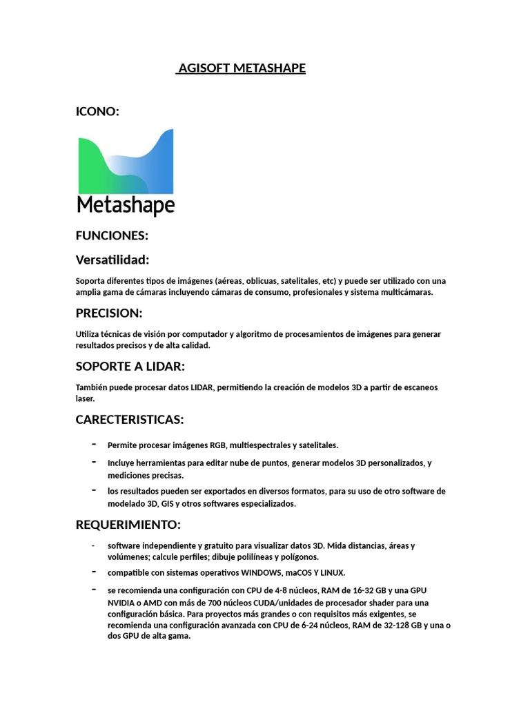 Agisoft Metashape | PDF