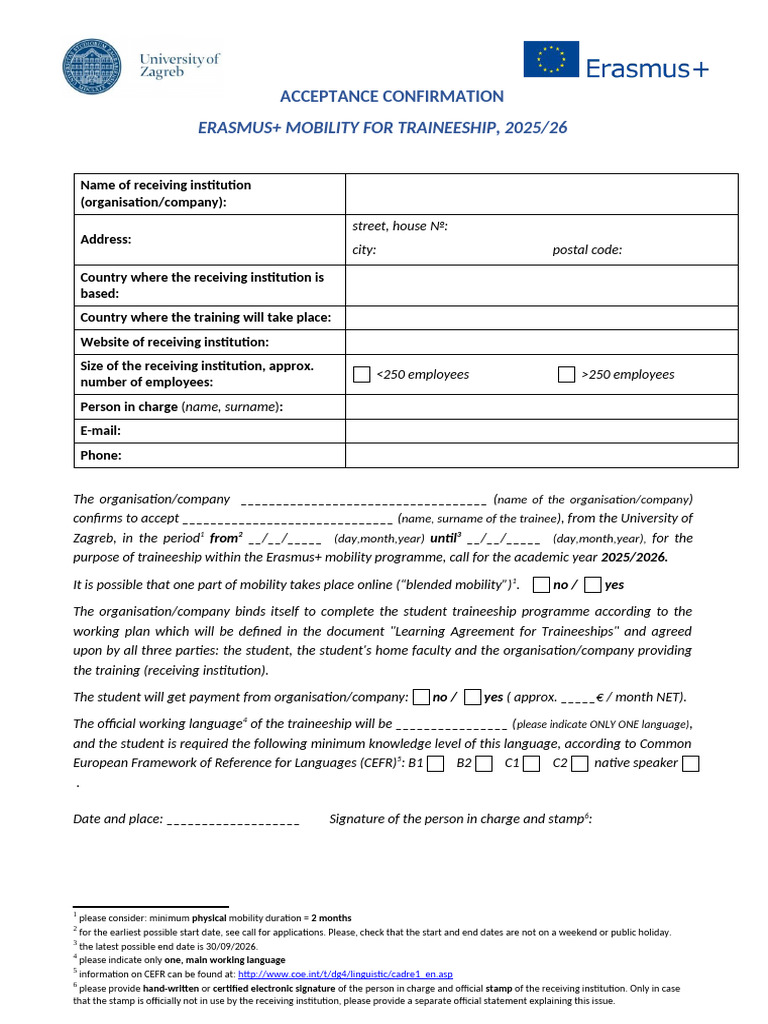 Acceptance Confirmation 2025-26 | PDF