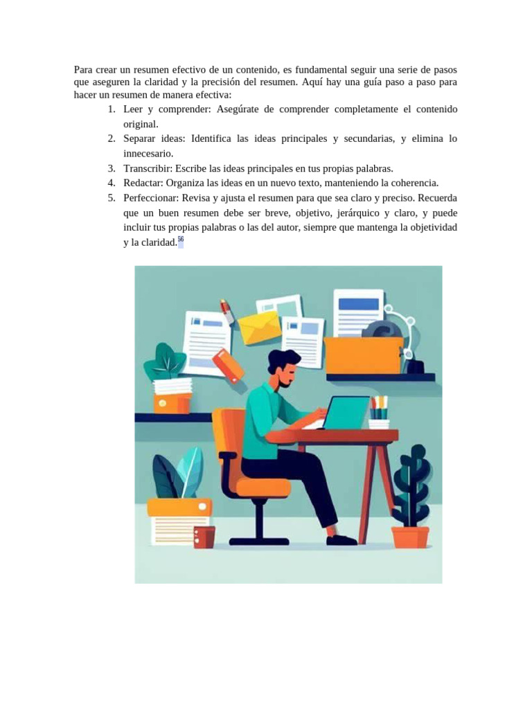 Para Crear Un Resumen Efectivo de Un Contenido | PDF