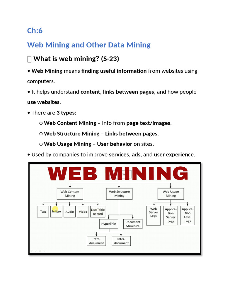 CH 6 Web Mining and Other Data Mining | PDF | World Wide Web | Internet ...