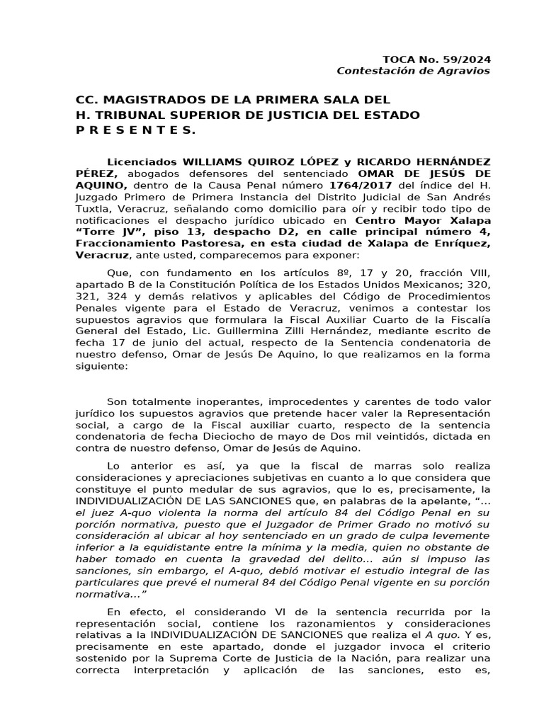 Agravios 2da Instancia | PDF | Apelación | Caso de ley