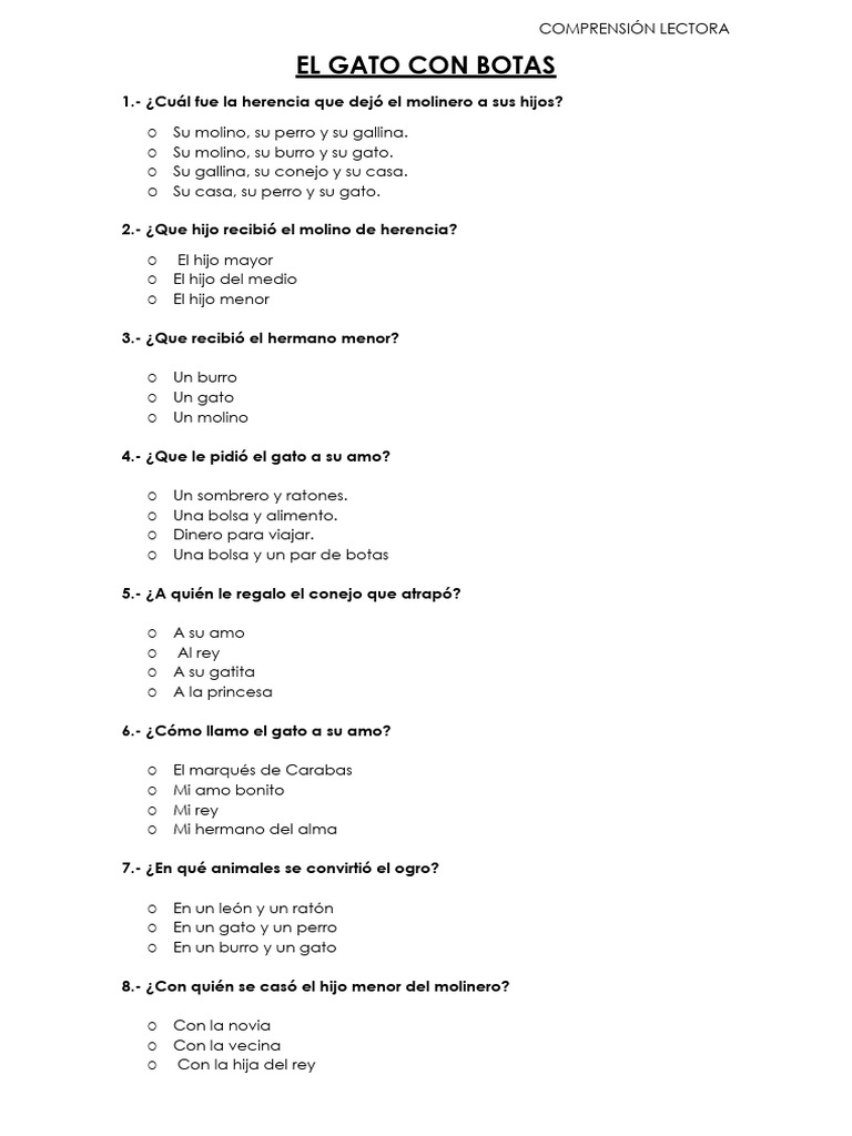 Gato Con Botas 1 | PDF