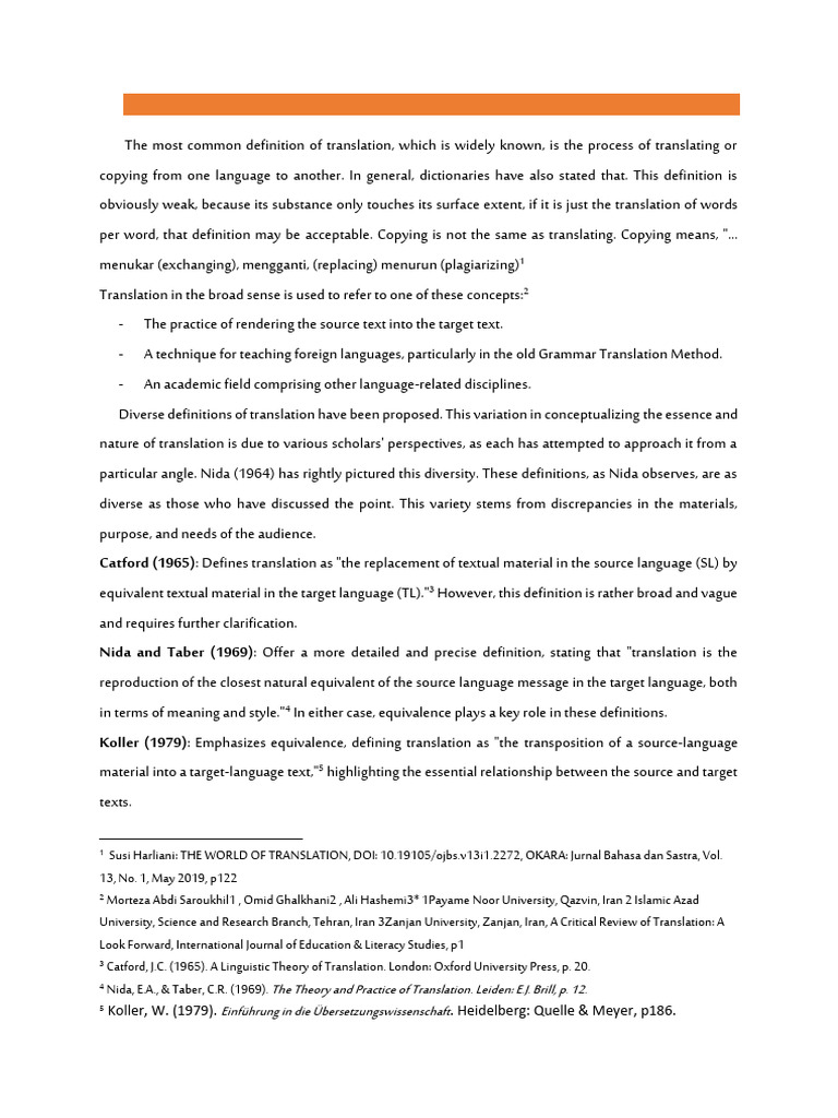 Understanding Translation Definitions | PDF | Translations | Linguistics