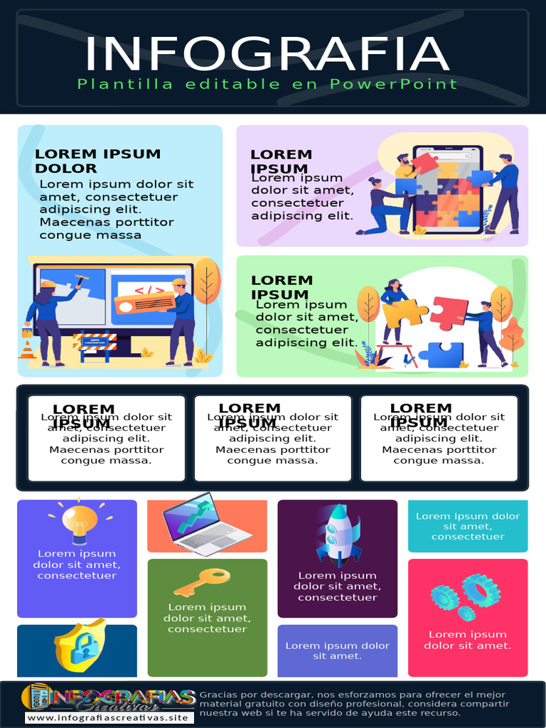 Infografía Editable en PowerPoint | PDF