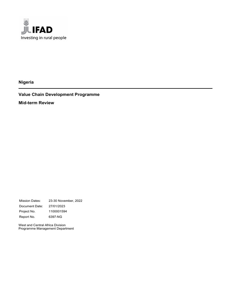 VCDP MTR | PDF | Smallholding | Expense