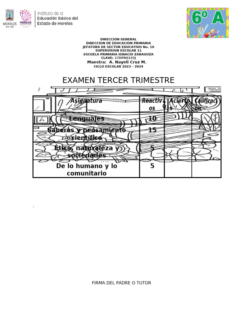 Examen 3er Trim | PDF | México | Mensajería instantánea