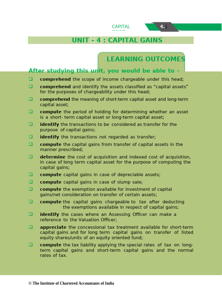CGs U4 | PDF | Capital Gain | Capital Gains Tax