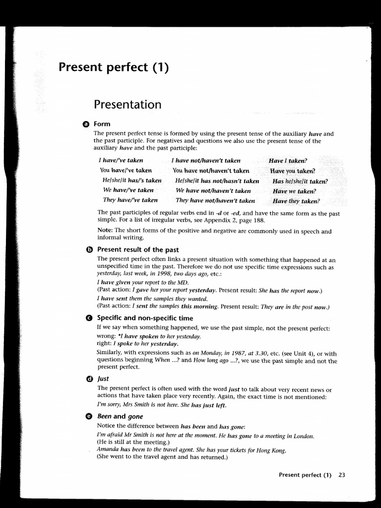 Present Perfect 1 | PDF