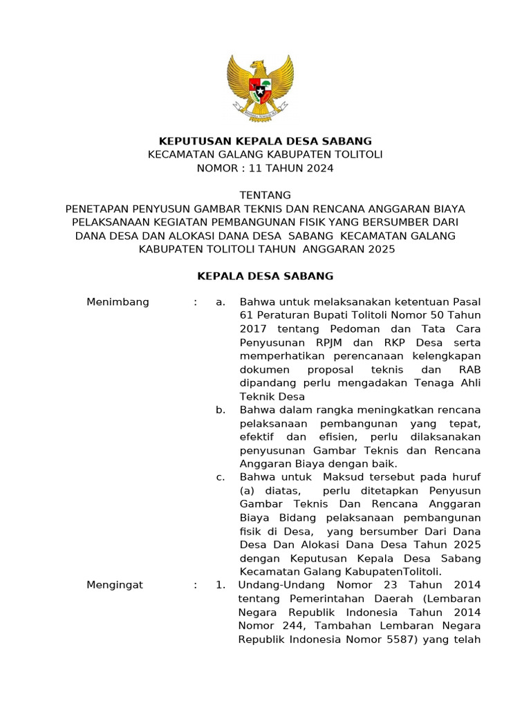 SK Desain Dan Rab 2025 | PDF