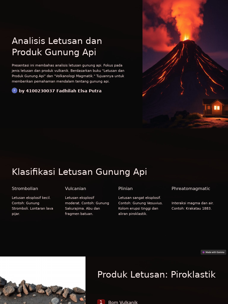 Analisis Letusan Dan Produk Gunung API | PDF