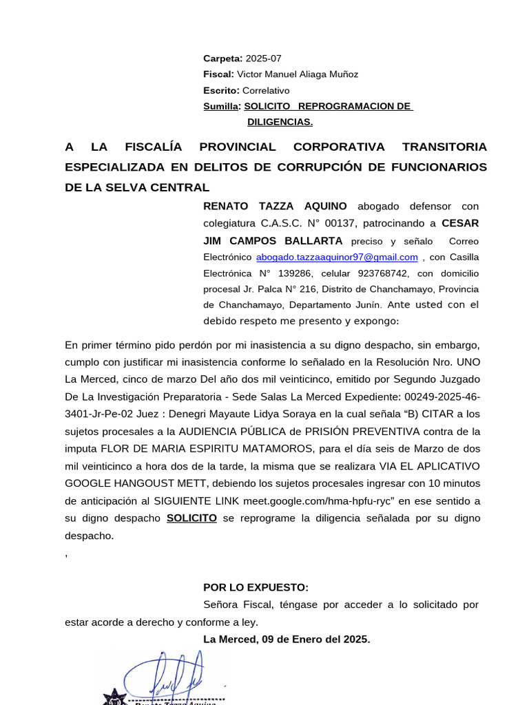 Subrogo Abogado (Isrrael Moises Centurion Valqui) | PDF