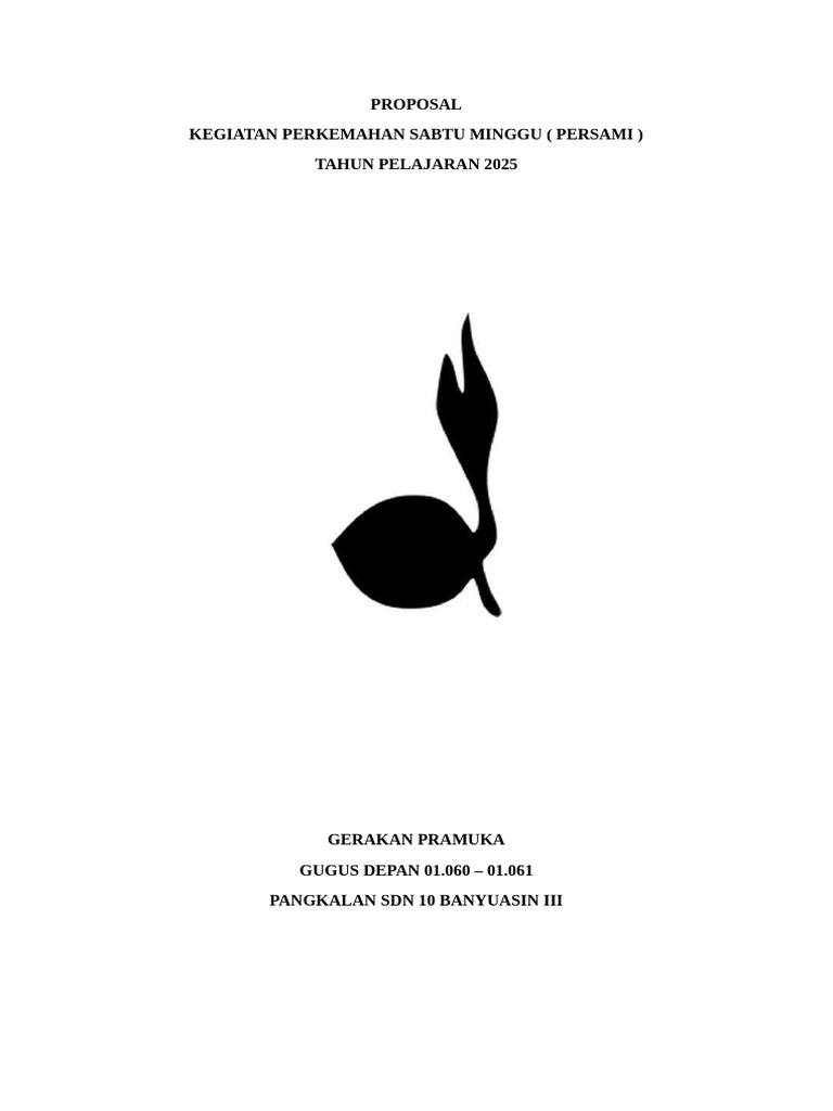 Proposal PERSAMI SDN 10 Banyuasin III | PDF