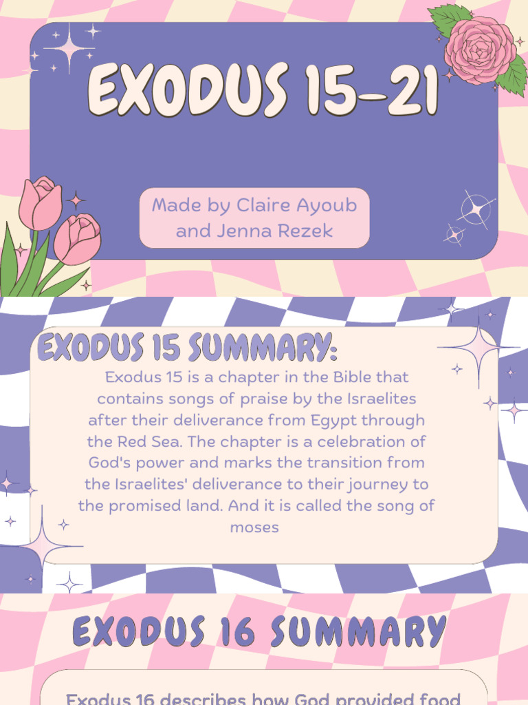 Pink Purple Girly Group Presentation | PDF | Book Of Exodus | Ten ...