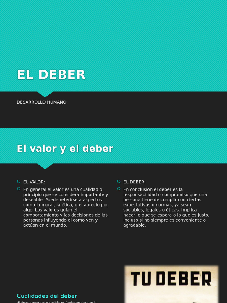 El Deber - Desarrollo Humano - III Semestre | PDF | Comportamiento ...