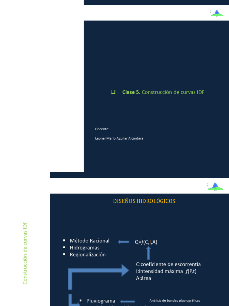 CLASE 5 Construcción de Curvas IDF | PDF | Hidrología