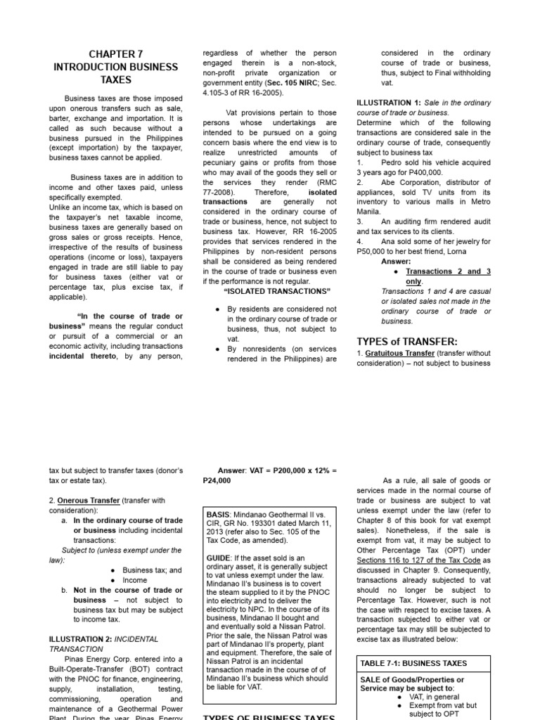 Transfer & Business Taxation 2024ed - Vat Tax | PDF | Value Added Tax ...
