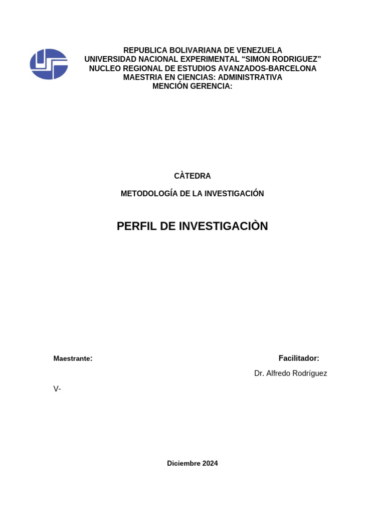 FORMATO GUÌA PERFIN DE INVESTIGACION | PDF