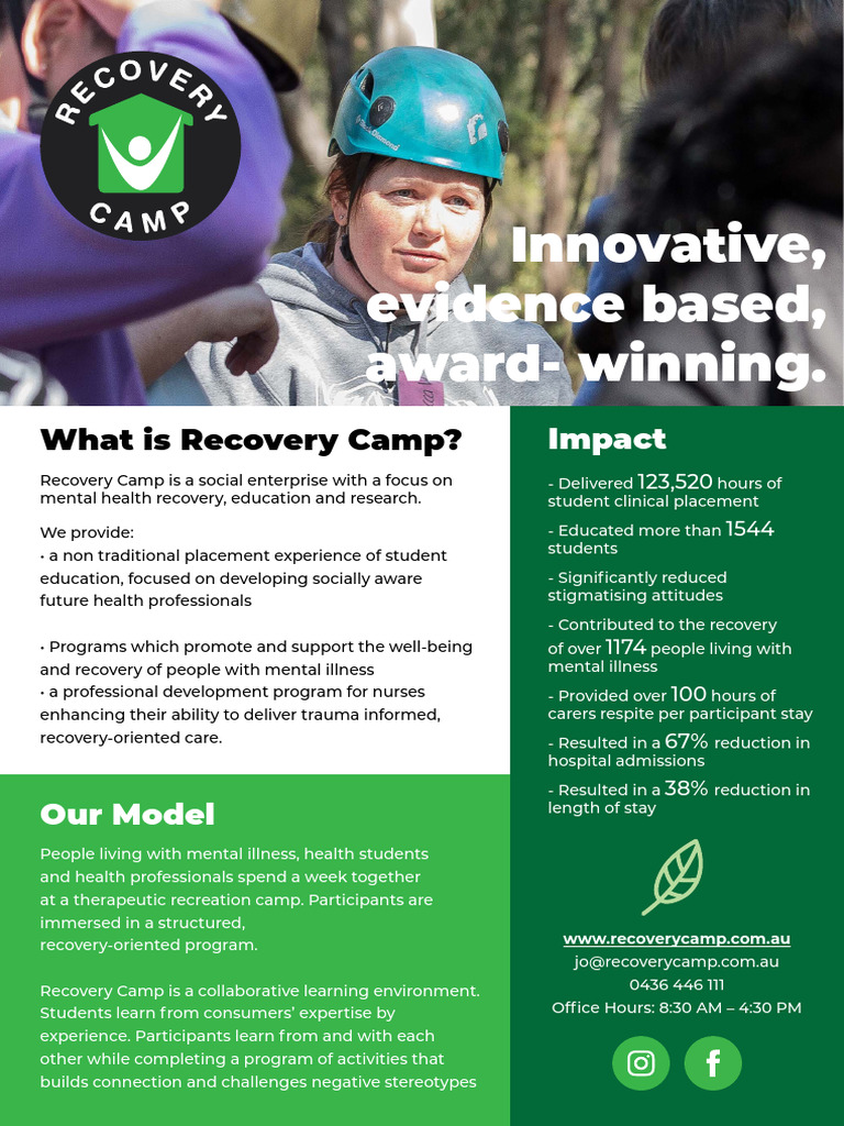 RecoveryCamp Student One-Pager | PDF