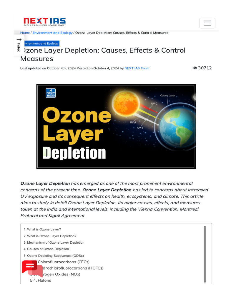 Ozone Layer Depletion: Causes & Effects | PDF | Ozone Depletion ...