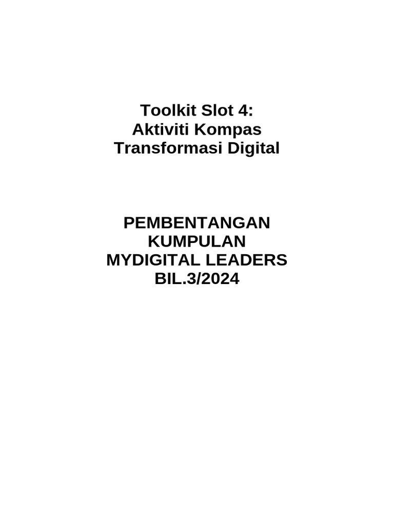 Toolkit Slot 4 - Transformasi Digital | PDF