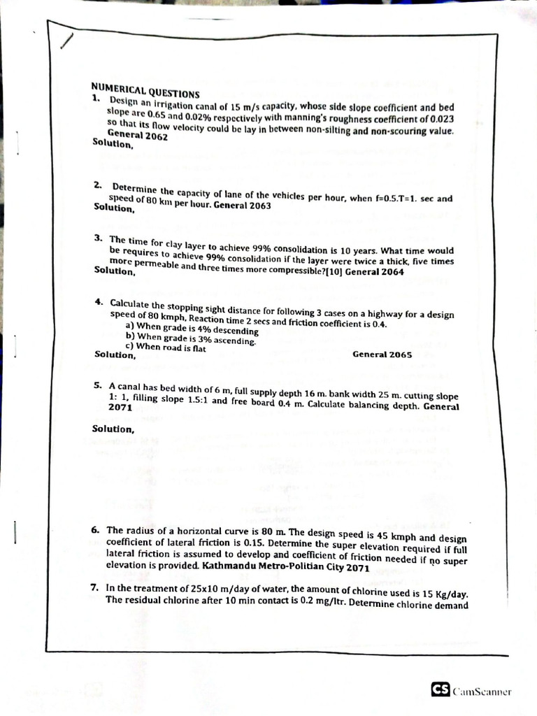 Numerical Question Collection | PDF