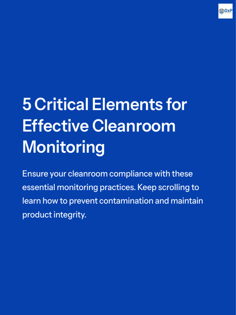 Cleanroom Monitoring | PDF