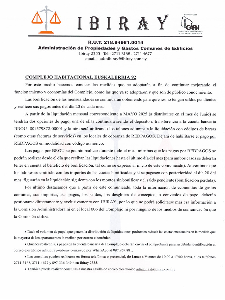 Euskalerria 92, Comunicado Corregido Mayo 2025 | PDF