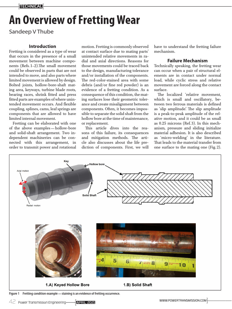 Understanding Fretting Wear Mechanisms | PDF | Wear | Mechanical ...
