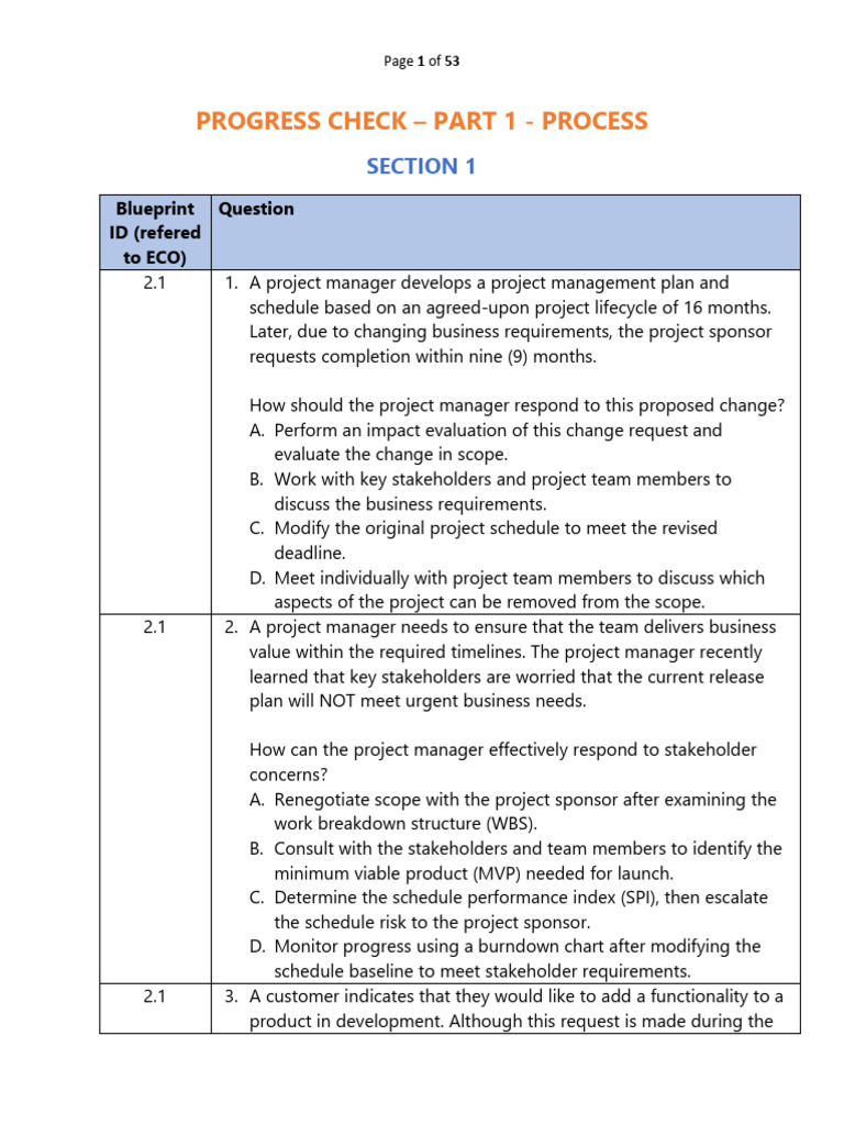 Part 2 - Process Progress Check | PDF | Risk | Agile Software Development