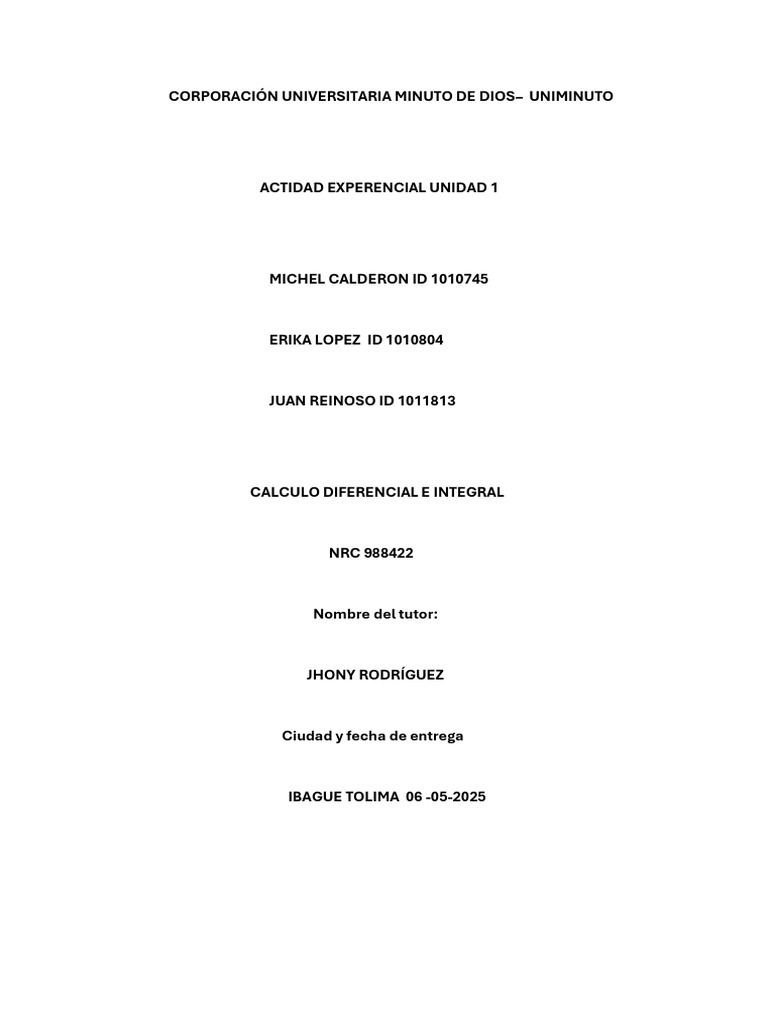 Ejercicios Calculo | PDF