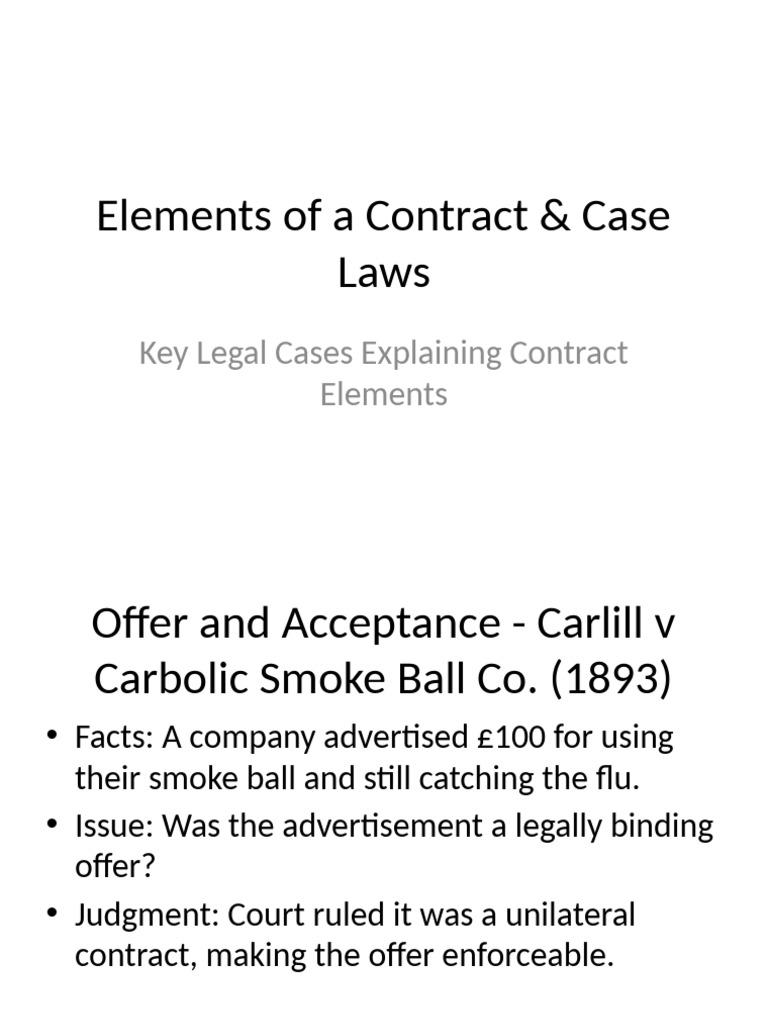 Contract Cases | PDF