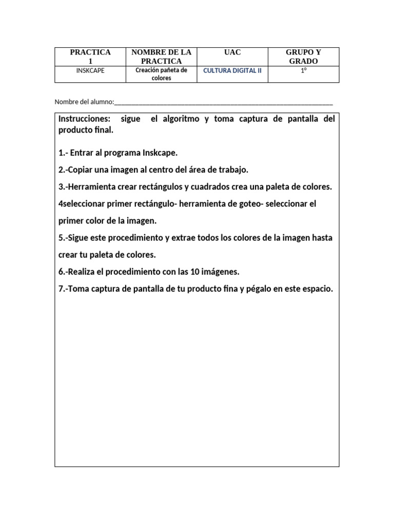 PRACTICA 1 Inskcape | PDF