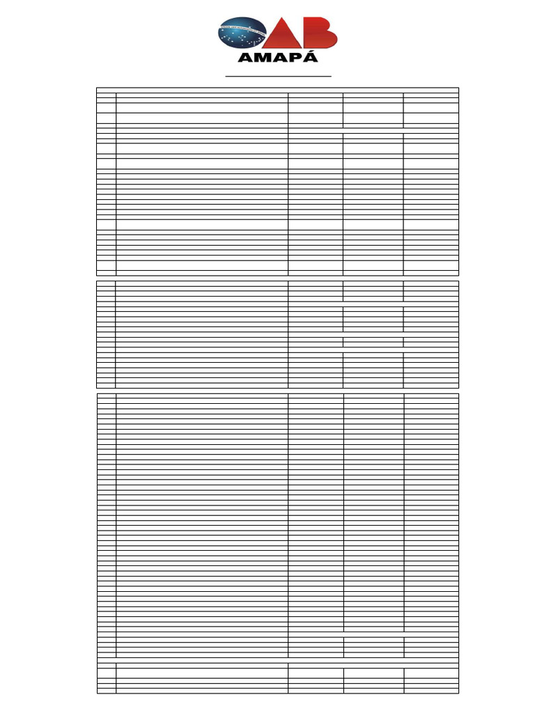 Tabela de Honorários 2025 - Oab-Ap | PDF | Falência | Sentença (jurídico)
