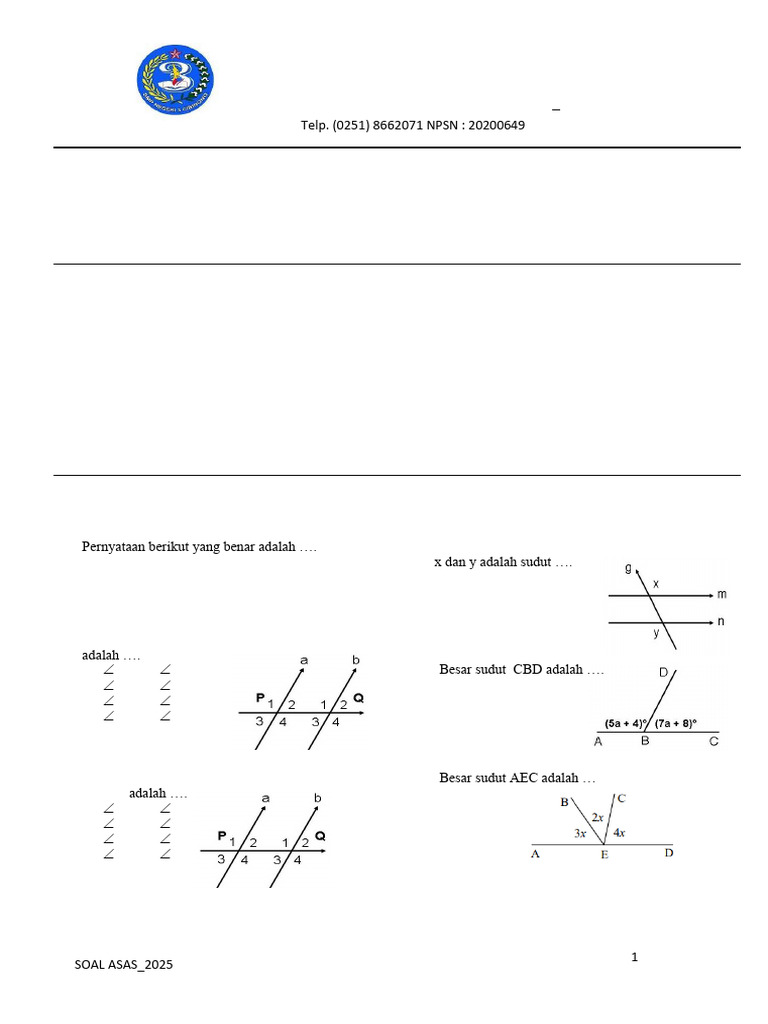 Soal Asas Kelas 8 Semester Genap | PDF