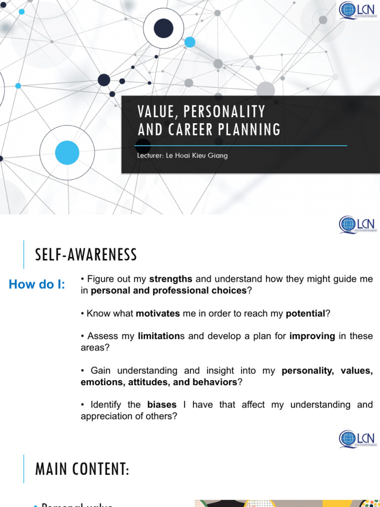 L8 - Value - Personality and Career Plan | PDF | Psychology ...