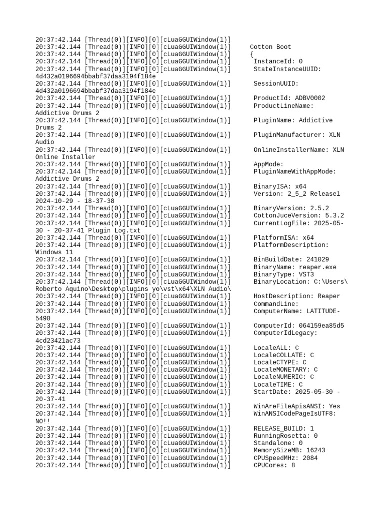 2025-05-30 - 20-37-41 Plugin Log | PDF | Software | System Software