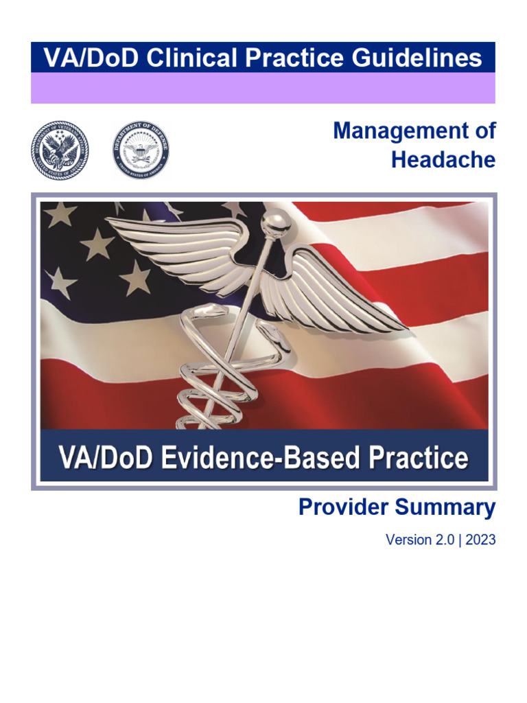 VA DoD CPG Headache Provider Summary | PDF | Headache | Migraine